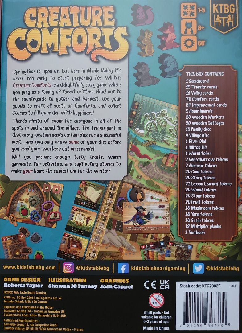 Creature Comforts, Hobbies & Toys, Toys & Games on Carousell