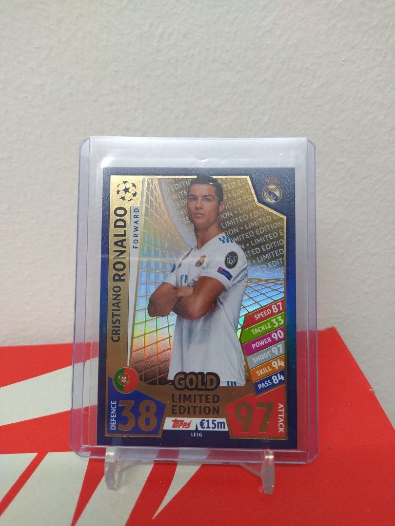 Cristiano Ronaldo GOLD Limited Edition Match Attax Champions League ...