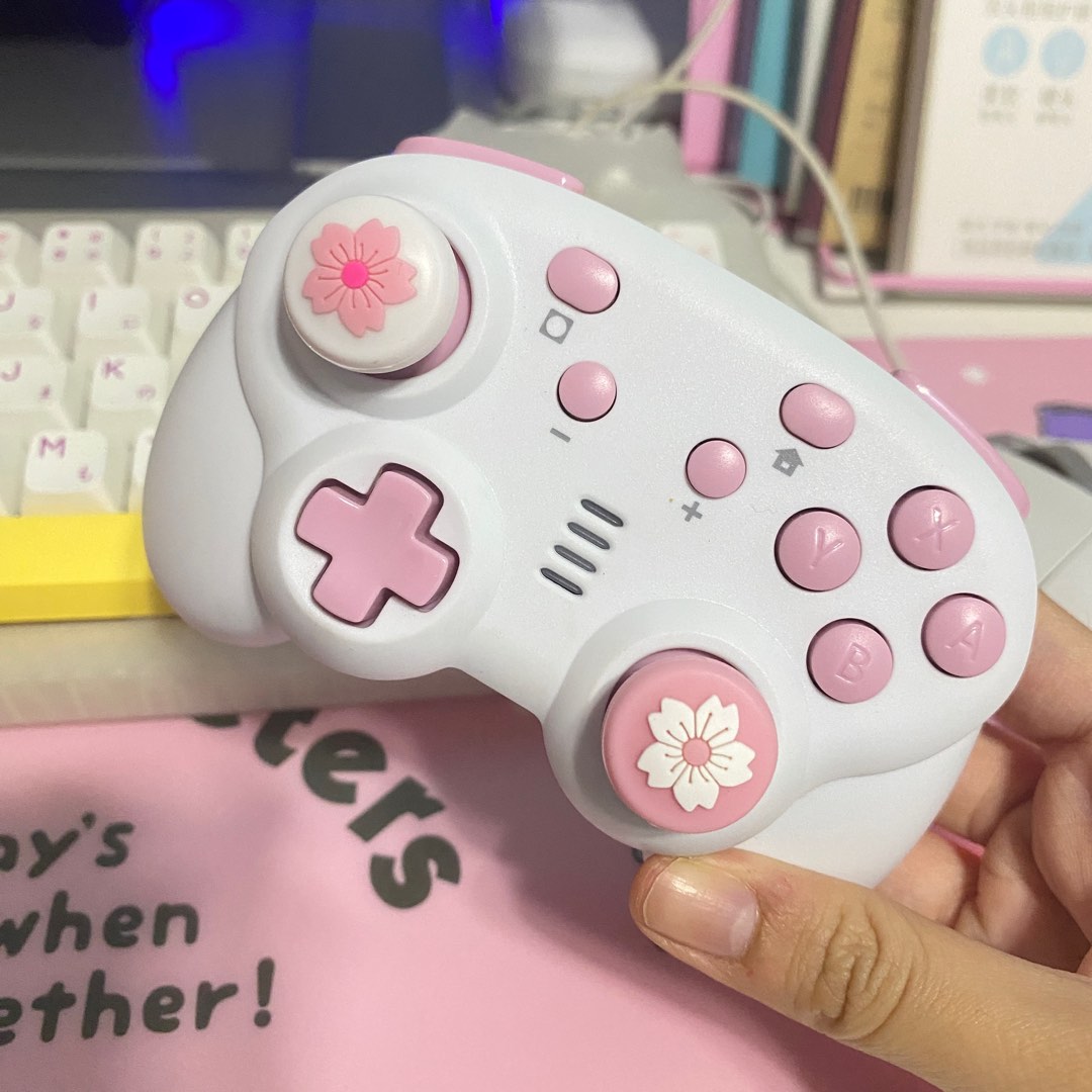 Cyber Gadget Gyro Mini Wireless Controller for Nintendo Switch Pink and ...