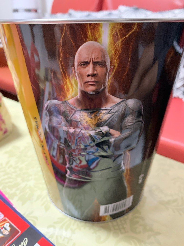 DC Black Adam popcorn metal tin container pot, Hobbies & Toys ...