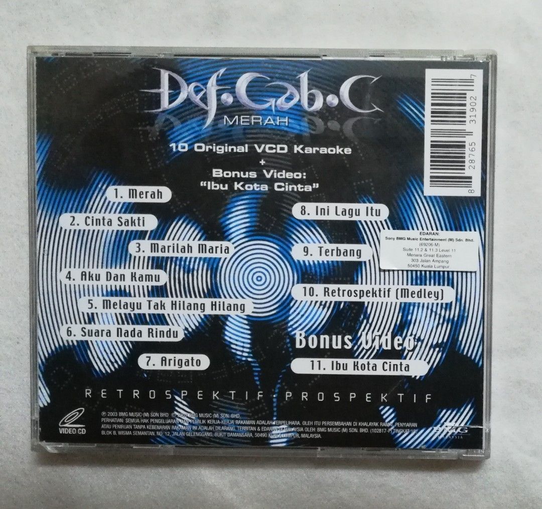 Def Cab C Merah Karaoke VCD 2003 BMG Music (M27), Hobbies & Toys, Music ...