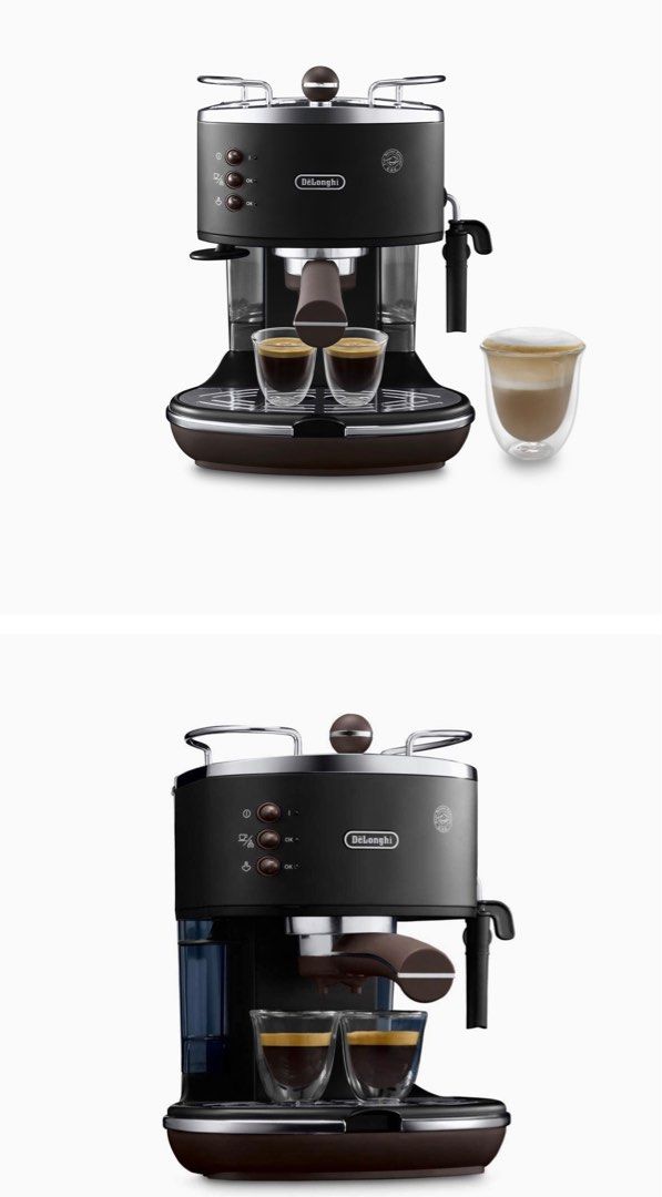Delonghi Icona Vintage ECOV 311.BK Pump Espresso coffee machine, TV ...