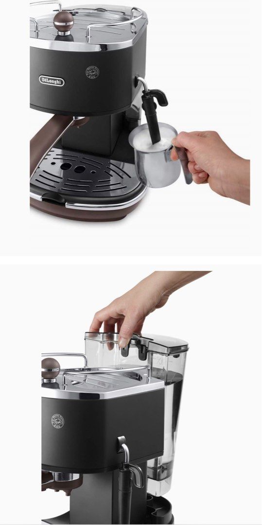 Delonghi Icona Vintage ECOV 311.BK Pump Espresso coffee machine, TV ...