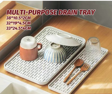 Drain Tray Double Layer Drying Cutlery Drainer Cup Holder Draining ...