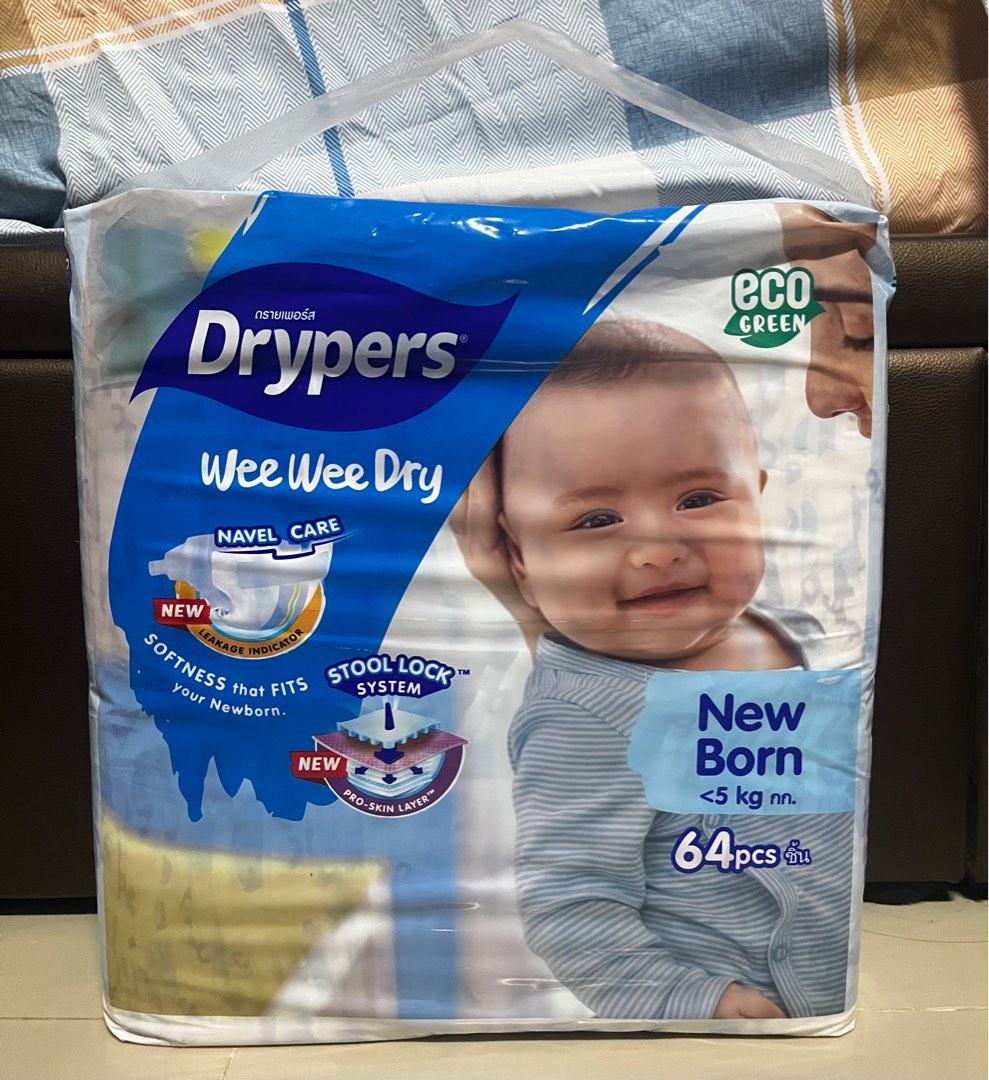 Drypers Wee Wee Dry (Newborn / 64pcs) X 1, Babies & Kids, Bathing ...