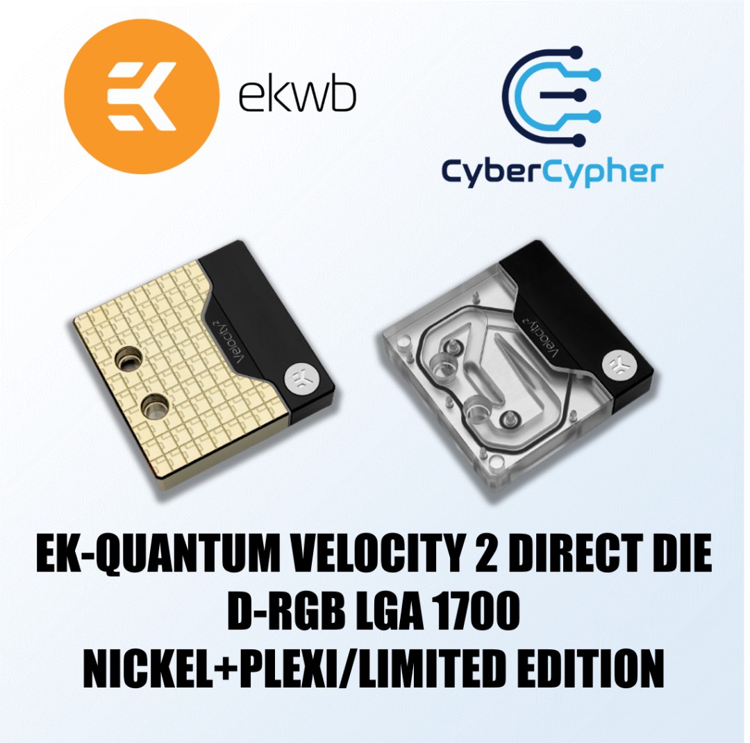 EK-QUANTUM VELOCITY 2 DIRECT DIE D-RGB LGA 1700 NICKEL+PLEXI/LIMITED ...