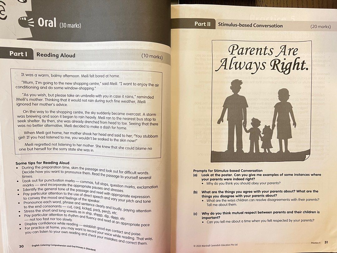 P5-P6 English Listening Comprehension and Oral, Hobbies & Toys, Books ...