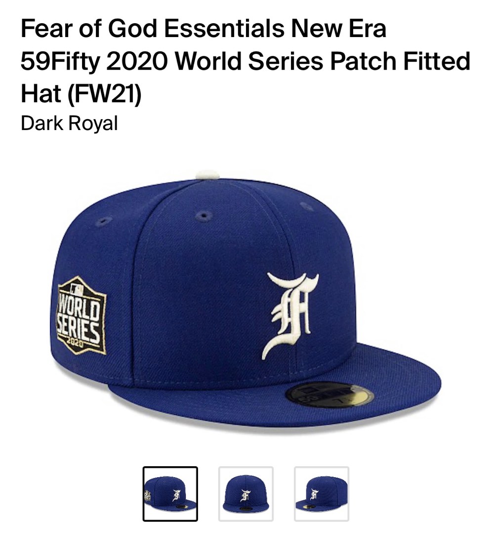Fear of God Essentials New Era 59Fifty 2020 World Series Patch Cap ...