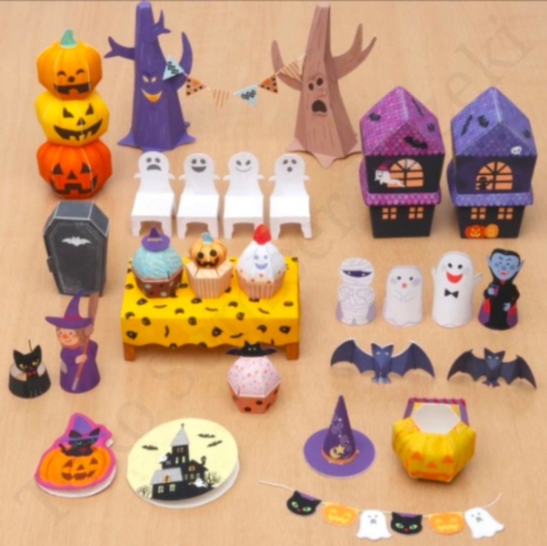 Figure 3D Halloween Paper Craft Party Toy Papercraft Miniature Diorama ...