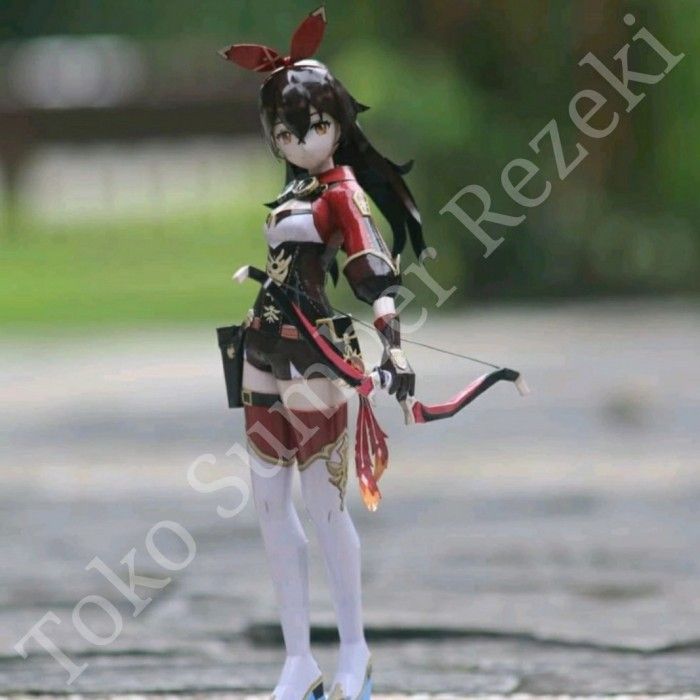 Figure Genshin Impact Amber Papercraft Nendoroid Paper Craft Art Aksi ...
