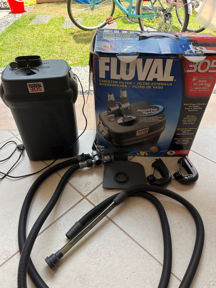 Fluval 305 Canister Filter, Pet Supplies, Homes & Other Pet Accessories ...