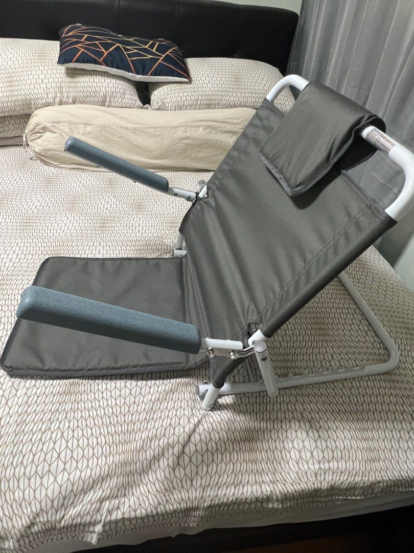 Foldable bed chair with arm rest, Health & Nutrition, Assistive ...