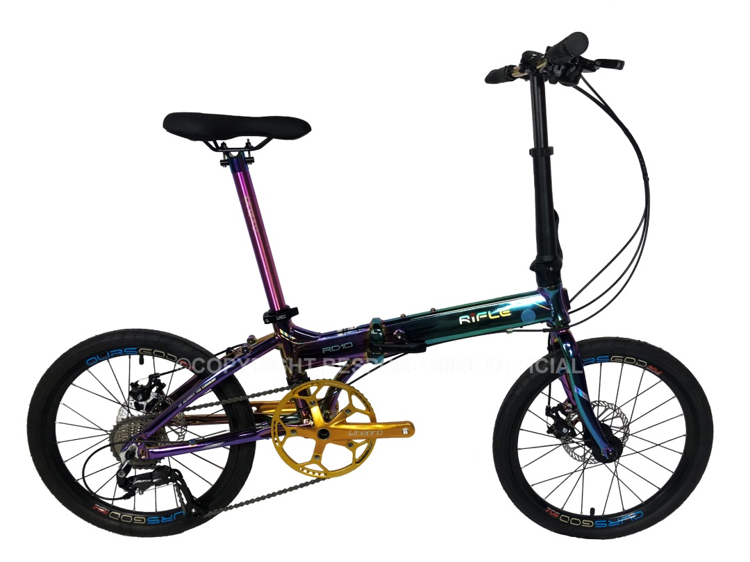 Foldable Bicycle | RD10 LITEPRO EDITION | 20 Inch | Oil Slick Rainbow ...