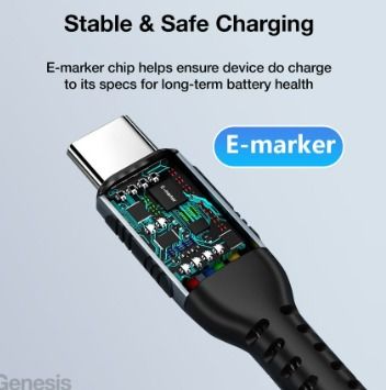 Genesis Type C Fast Charging Cable USB 100W Charge 5A/ 3A iP PD Micro 3 ...