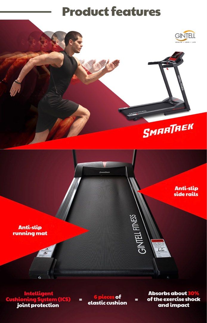 Gintell Smartrek Treadmill, Sports Equipment, Exercise & Fitness ...