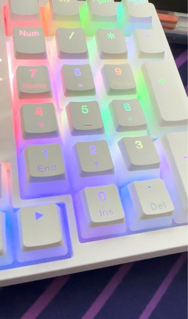Glorious Aura White Keycaps Pudding Fits Gmmk Pro And Most Keyboards