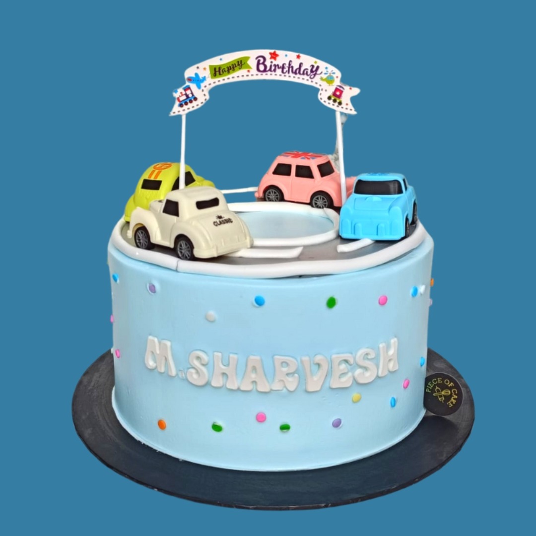 Halal-Certified Car Go Around Cake (Ideal For Kids), Food & Drinks ...