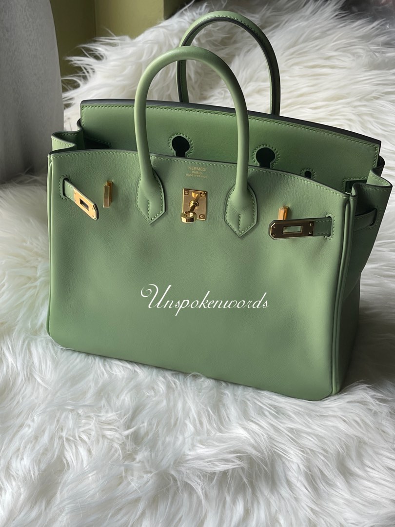 Hermes Birkin 25 Vert Criquet, Luxury, Bags & Wallets on Carousell