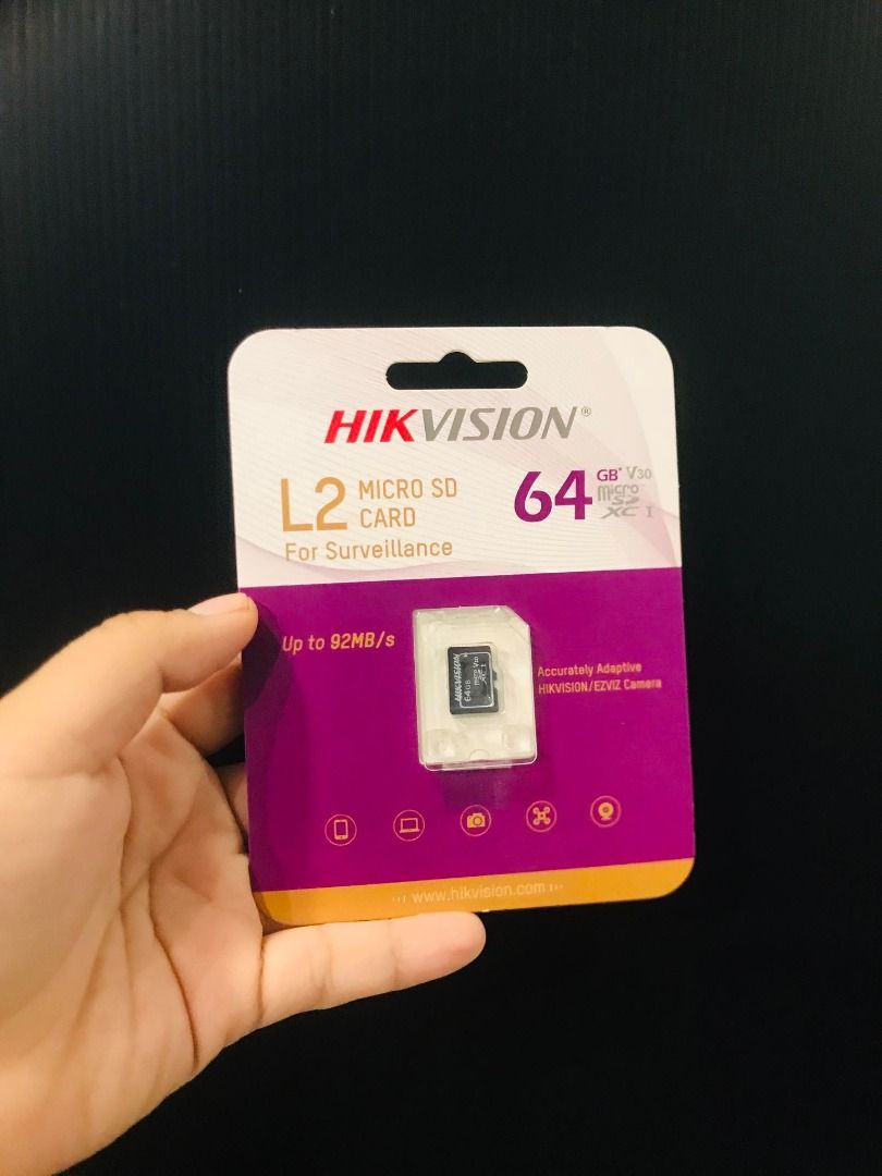 HIKVISION 64GB L2 MicroSD Card For Surveillance Class 10 HS-TF-L2/64G ...
