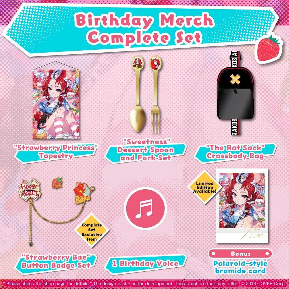 Hololive Production Hakos Baelz Birthday 2023 Merch Limited Edition ...