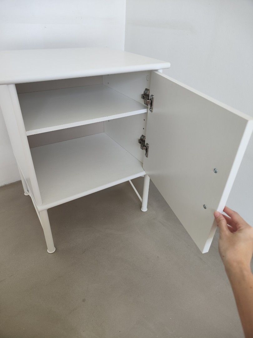 IKEA MUSKEN white Bedside Table, Furniture & Home Living, Furniture ...