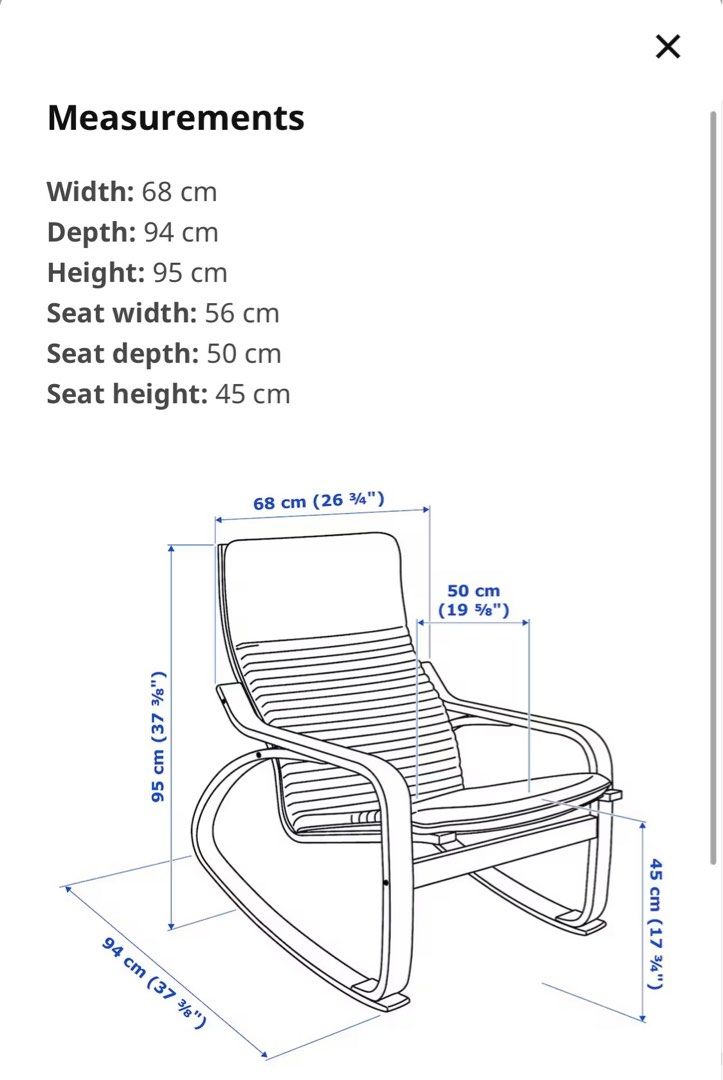 Ikea Poang Rocking chair, Furniture & Home Living, Furniture, Chairs on ...