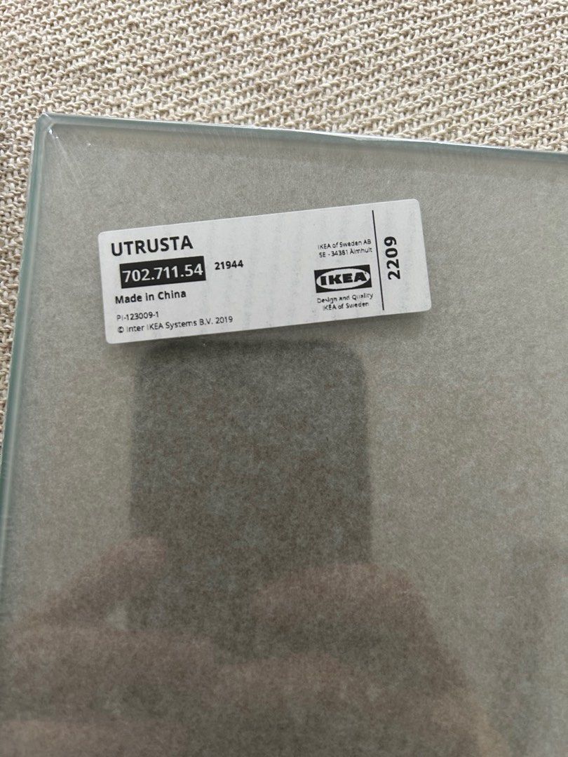 IKEA Utrusta Glass Panel for shelf (36cm x 35cm), Furniture & Home ...