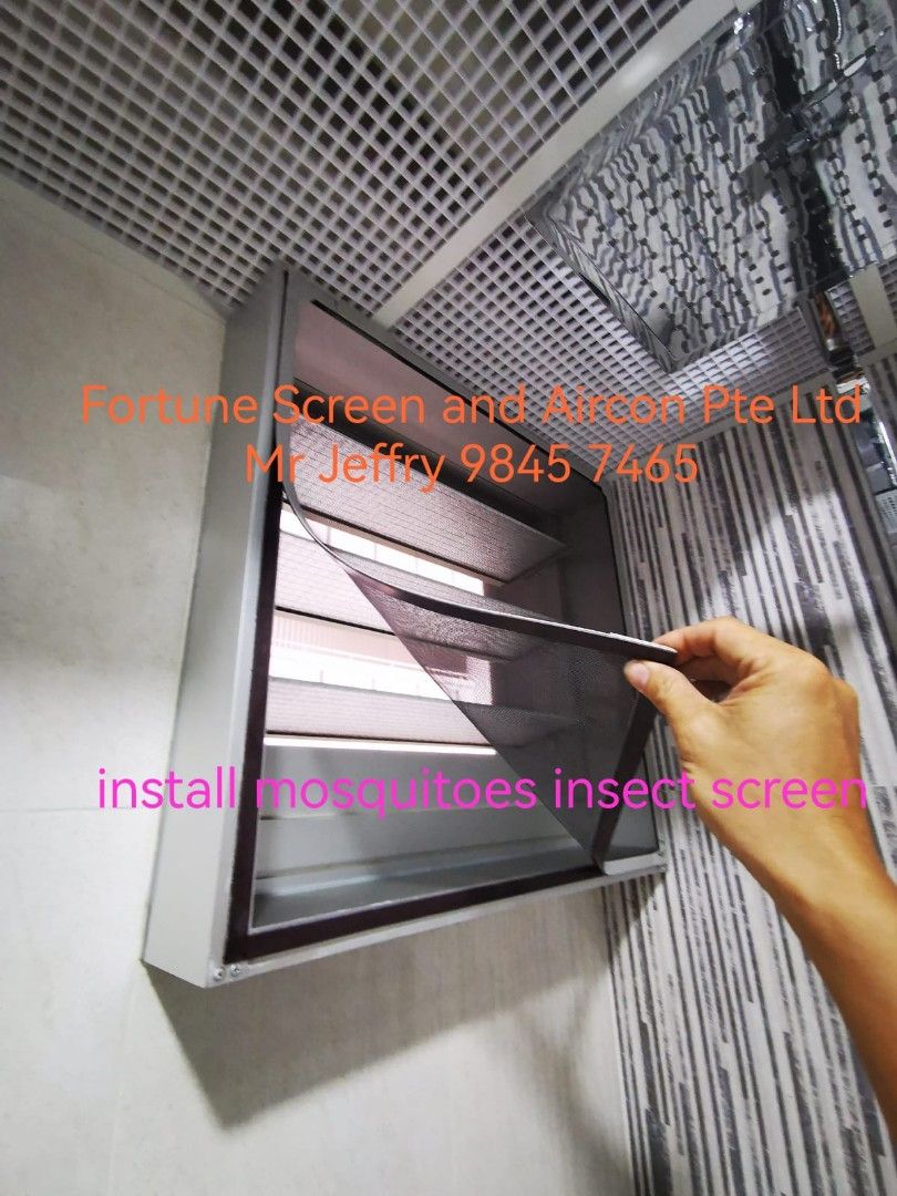 Install magnetic screens and aircon, Furniture & Home Living, Home ...