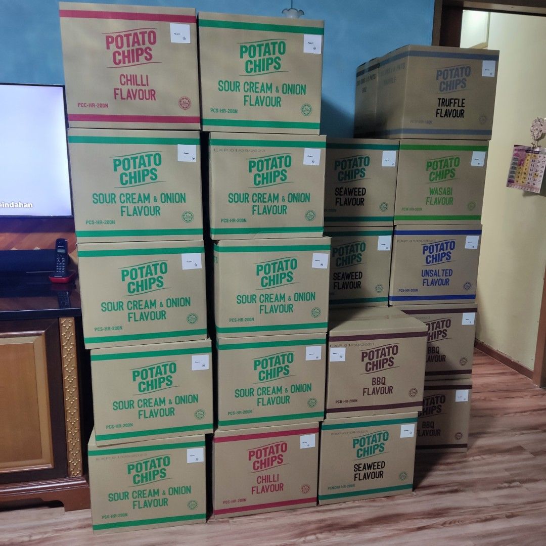 LAST BATCH!! POTATO CHIPS CARTON & TIN (NEW FLAVOURS AVAILABLE)!, Food ...