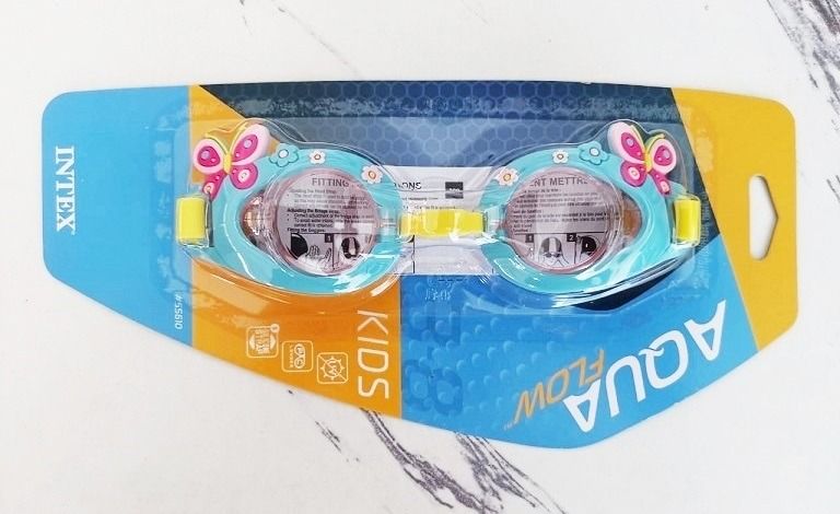 INTEX Swim Pool Aqua Flow Kids Goggles. Kacamata Renang, Babies & Kids ...