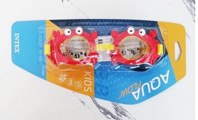 INTEX Swim Pool Aqua Flow Kids Goggles. Kacamata Renang, Babies & Kids ...