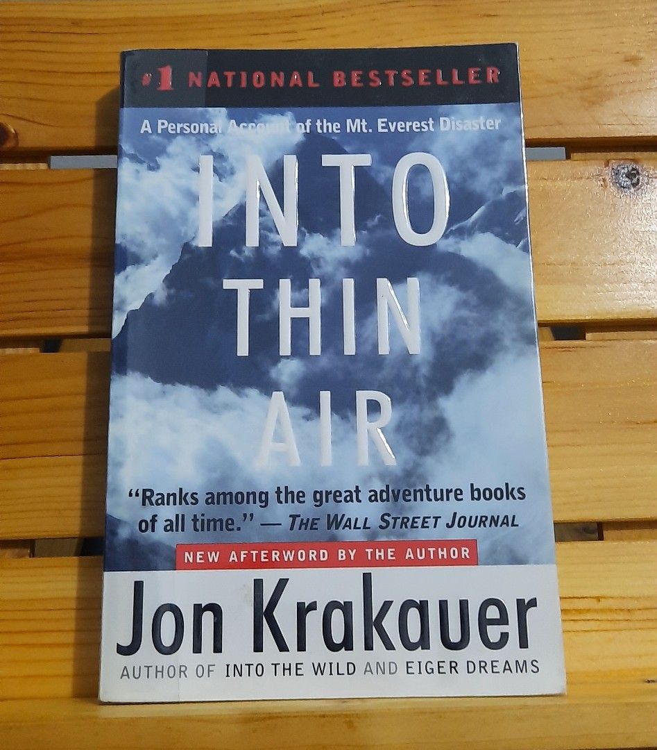 Into Thin Air by Jon Krakauer, Hobbies & Toys, Books & Magazines ...