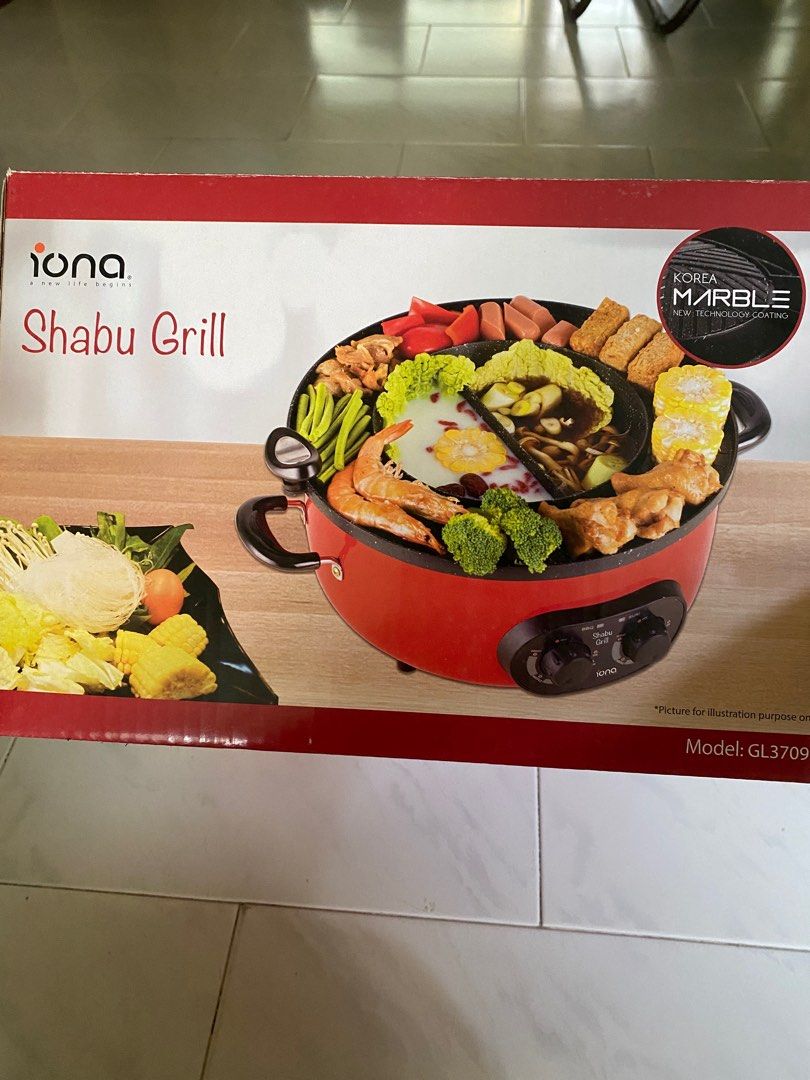 IONA Shabu Grill GL3709, TV & Home Appliances, Kitchen Appliances, BBQ, Grills & Hotpots on ...