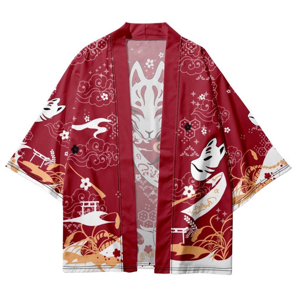 Japanese Fox Kimono, Women's Fashion, Coats, Jackets and Outerwear on ...