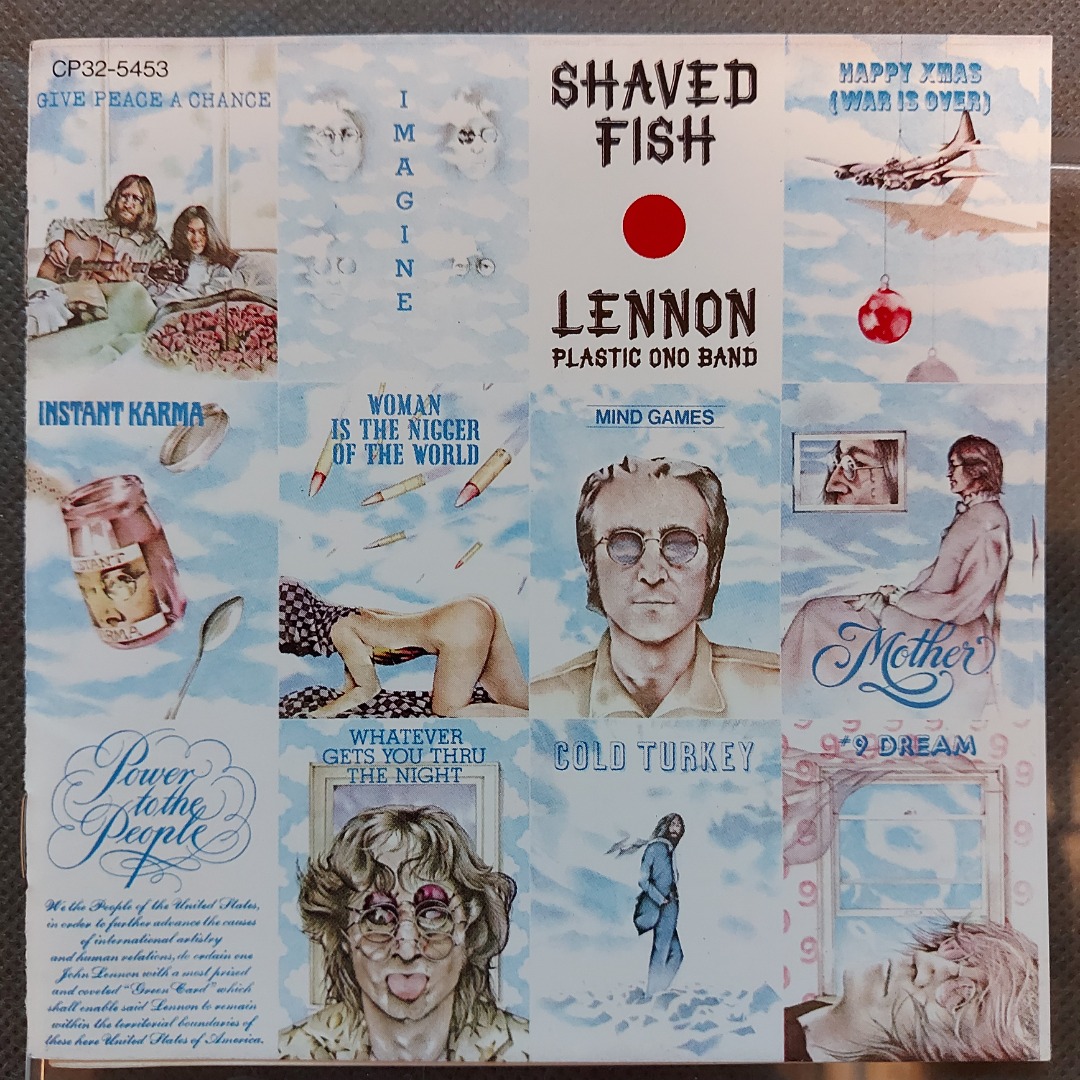 john Lennon - SHAVED FiSH 精選 CD (75年 大碟, 88年 日本東芝版 1A1 TO; 無 iFPi ...