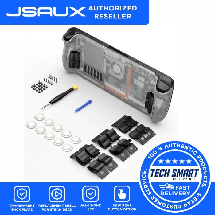 JSAUX Transparent Back Plate Compatible for Steam Deck，DIY Clear ...