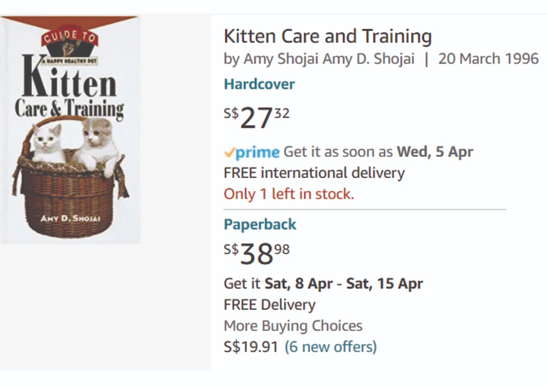 Kitten Care & Training, Hobbies & Toys, Books & Magazines, Children's ...