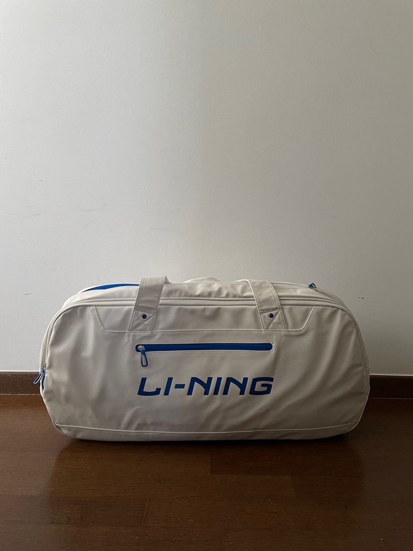 Li Ning Racket Bag White Singapore Open 2022, Sports Equipment, Sports ...