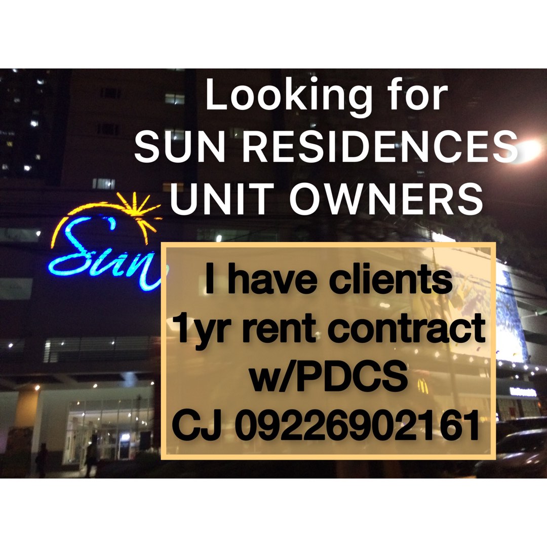 Looking for SUN RESIDENCES UNIT OWNERS, Looking For on Carousell
