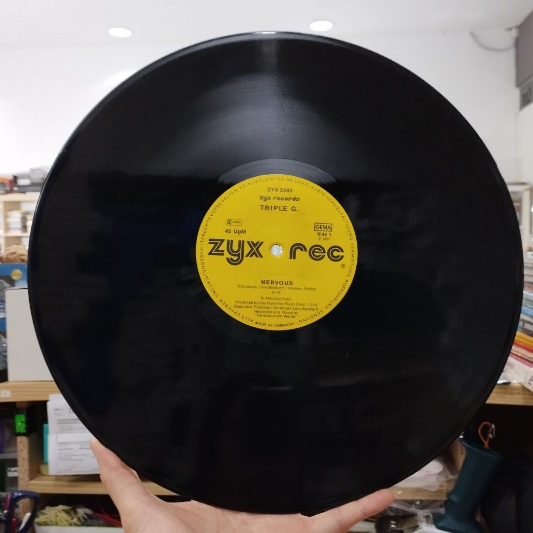 (LP) TRIPLE G - NERVOUS, Hobbies & Toys, Music & Media, Vinyls on Carousell