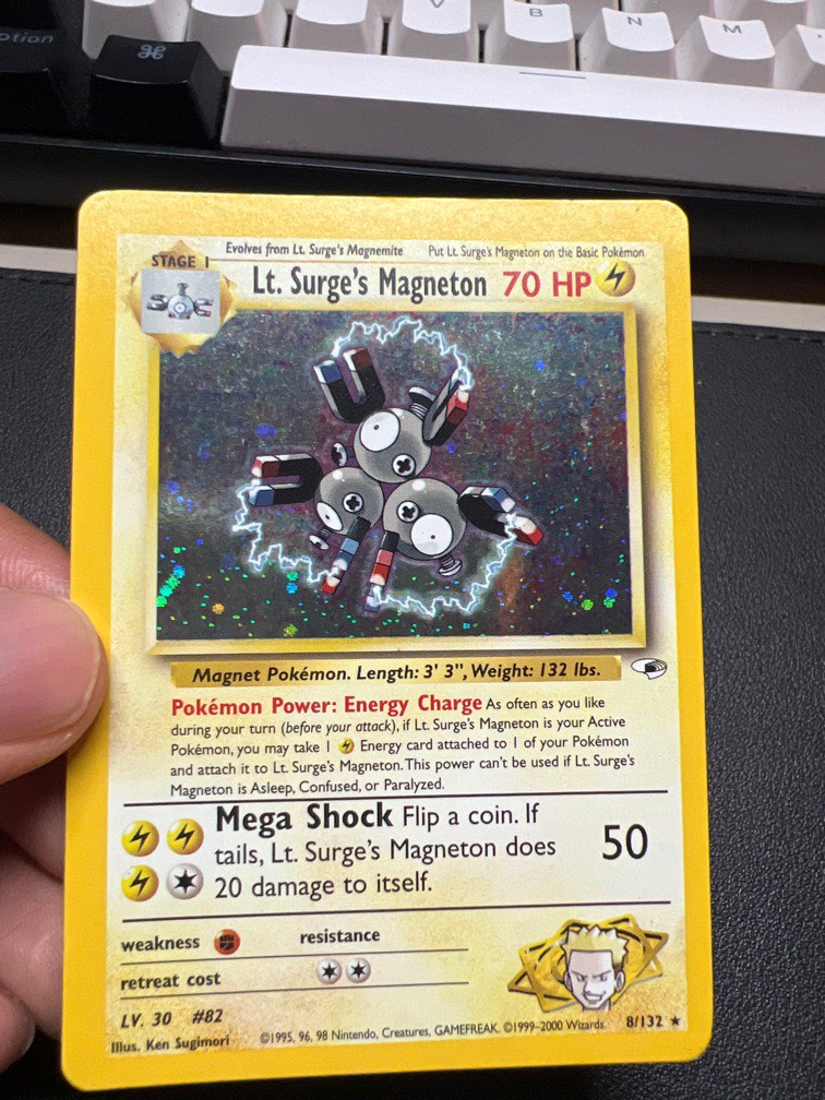 Lt. Surge's Magneton - 8/132 - Holo Unlimited, Hobbies & Toys, Toys ...