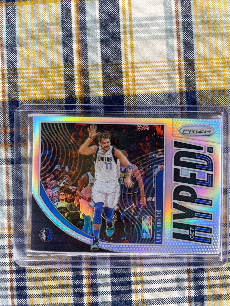 Luka Doncic Hyped Prizm Silver basketball card, Hobbies & Toys, Toys ...