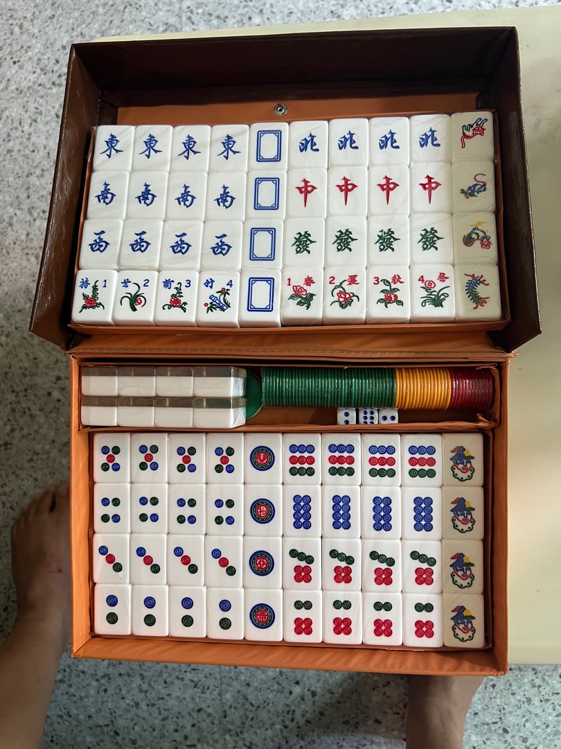Mahjong Set for 3 players, Hobbies & Toys, Toys & Games on Carousell