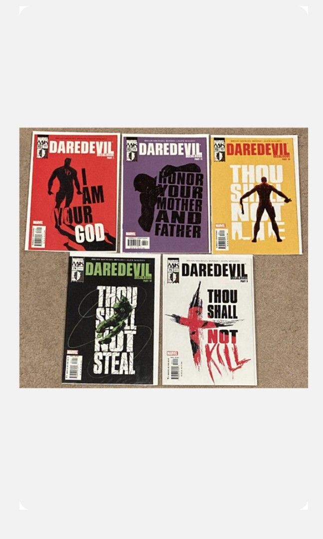 Marvel Comics Daredevil 71 to 75 Complete Decalogue Story Arc, Hobbies ...