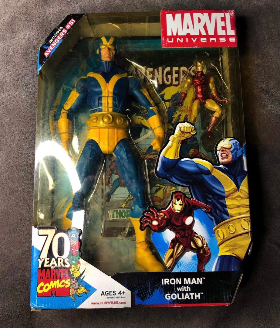 Marvel universe legends Goliath iron man and skrull giant man & captain ...