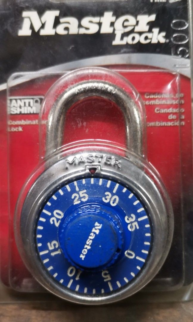 Master Lock Combination Padlock 1506-D Blue on Carousell