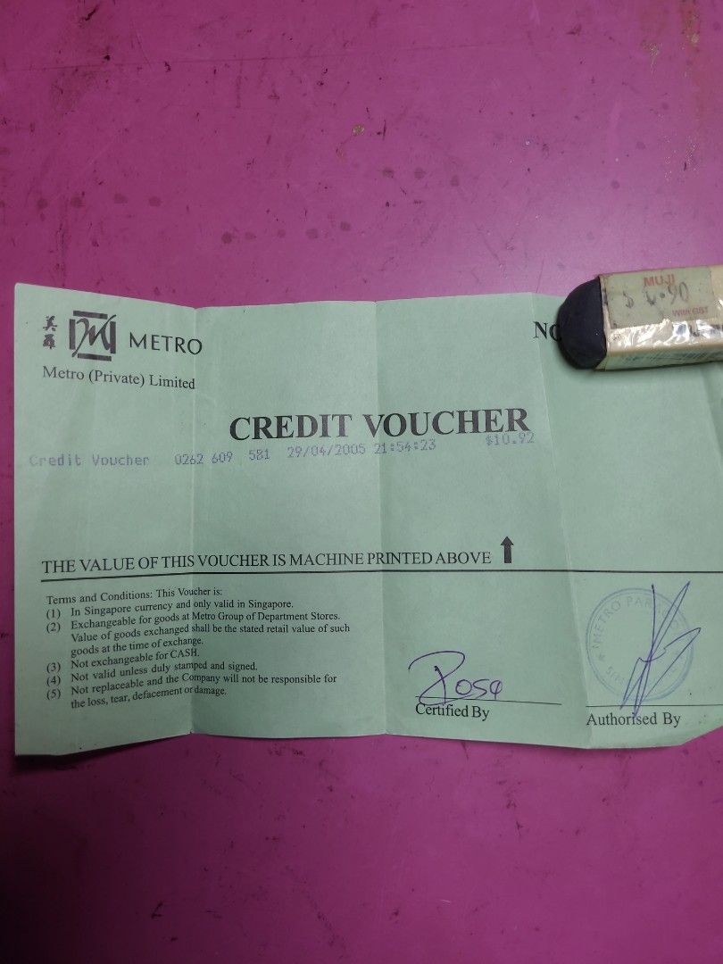 Metro credit voucher, Tickets & Vouchers, Vouchers on Carousell