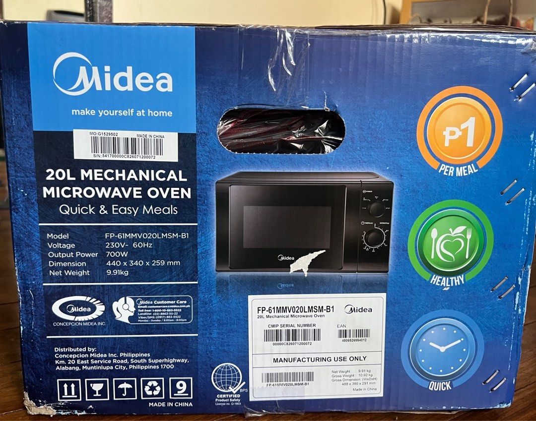 Midea Microwave Oven 20L, TV & Home Appliances, Kitchen Appliances ...