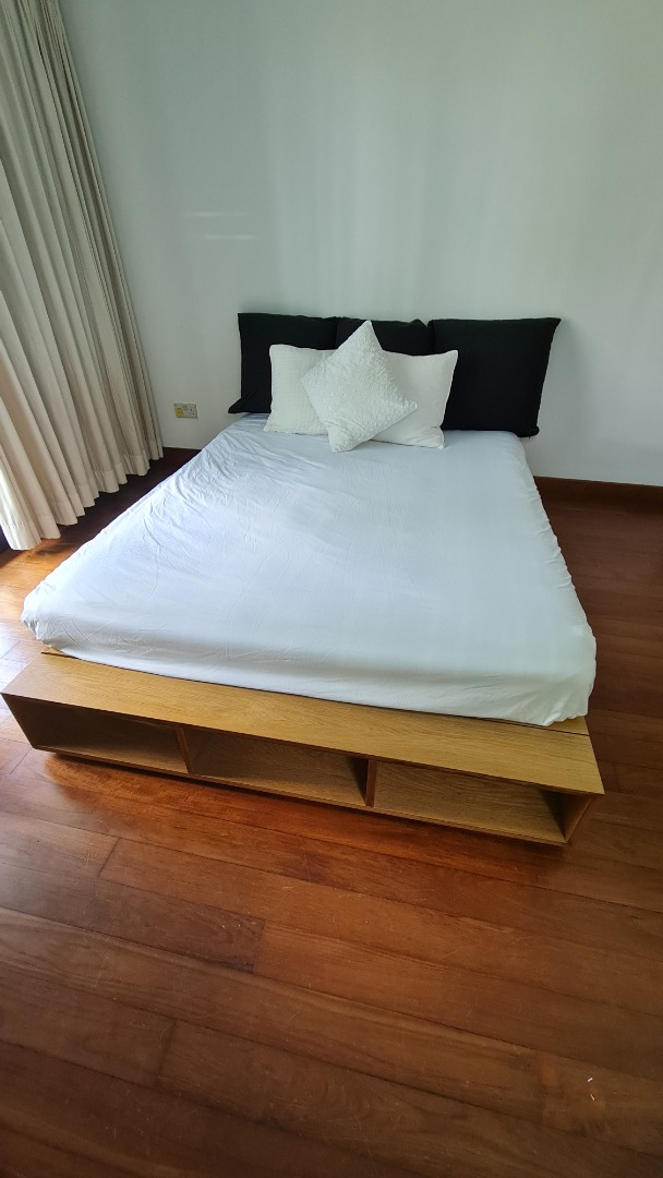 MUJI Storage bed frame and mattress, Furniture & Home Living, Furniture ...