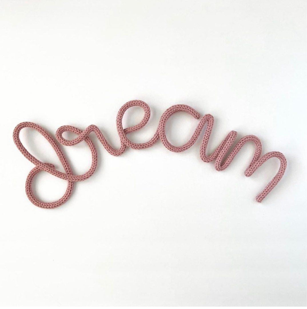 Custom Name signage knitted wire art custom pieces made to order ...